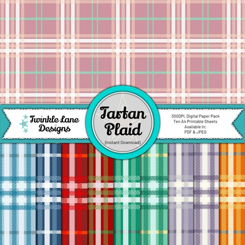 INSTANT DOWNLOAD Digital Paper Pack: Pink and White Gingham - Etsy