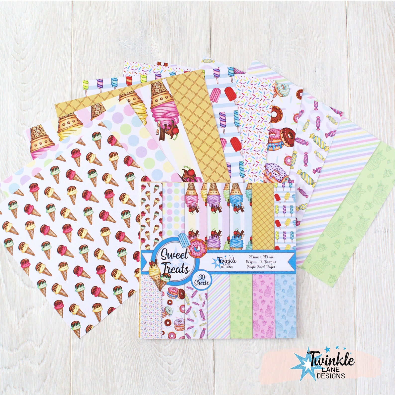 Sweet Treats Paper Pack, 210x210mm - Etsy UK