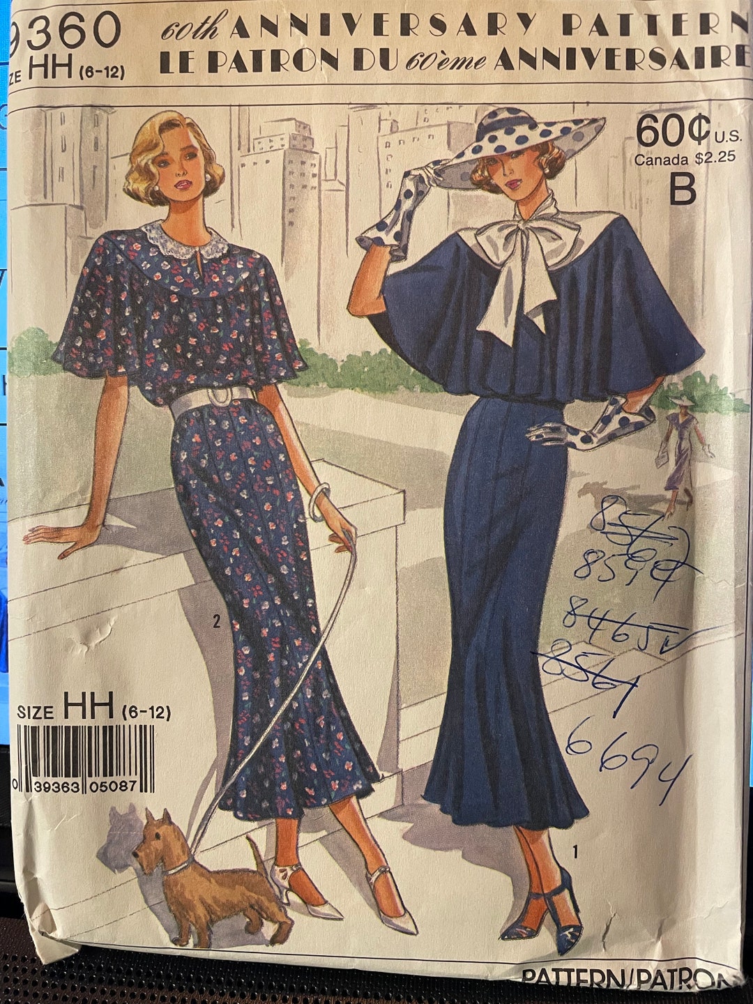 Simplicity 9360 60th Anniversary Pattern HH (6-12) Used - Etsy