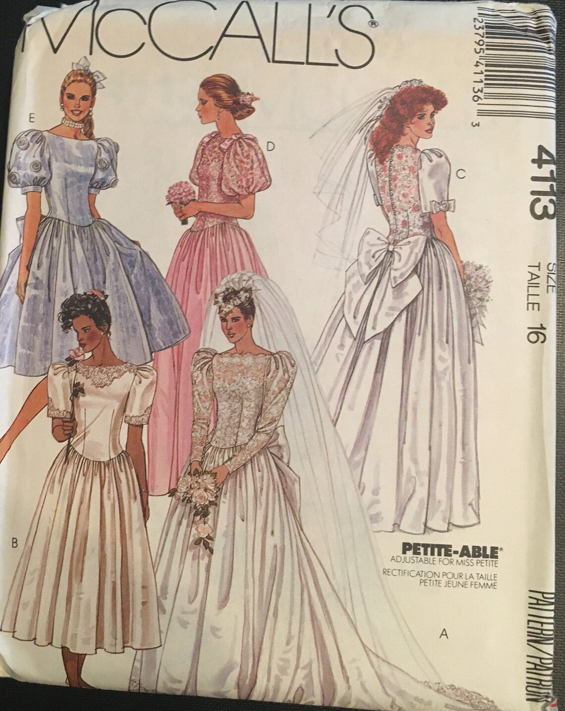 Mccall's Pattern 4113 Misses Bridal and Bridesmaids Gown - Etsy