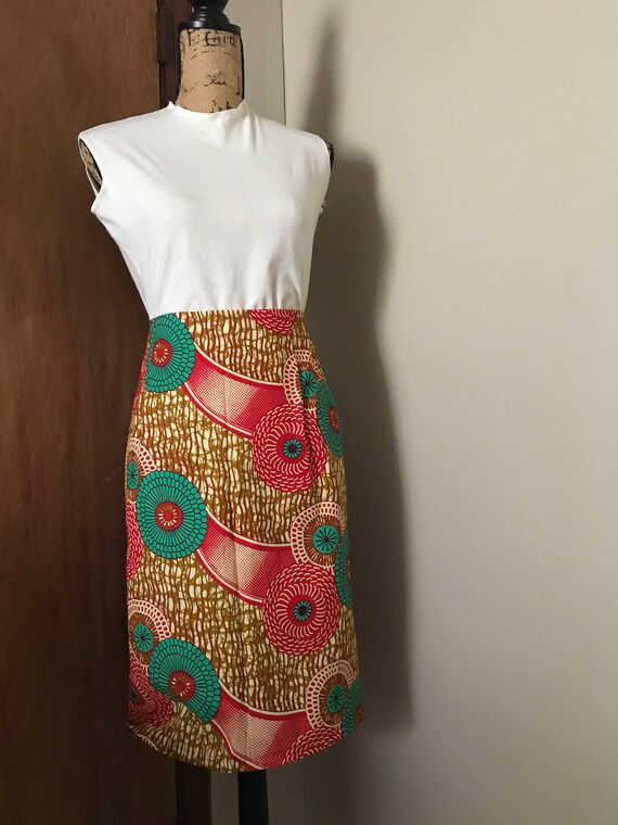 African Print Pencil Skirt | Etsy