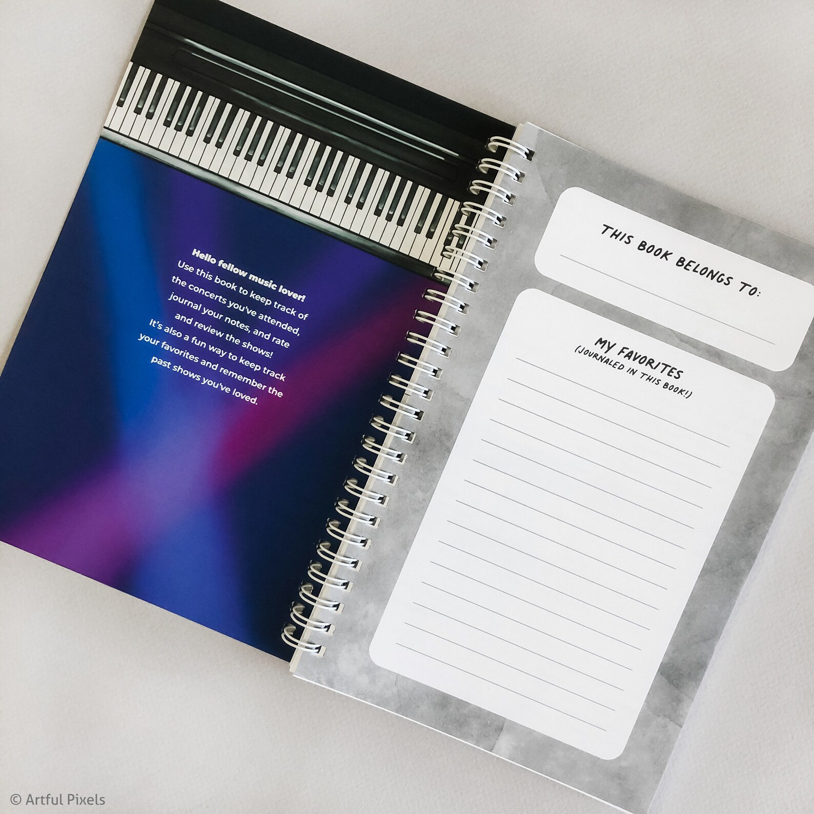 Concert Review Journal | Music Logbook for Tracking Memories | Hand ...