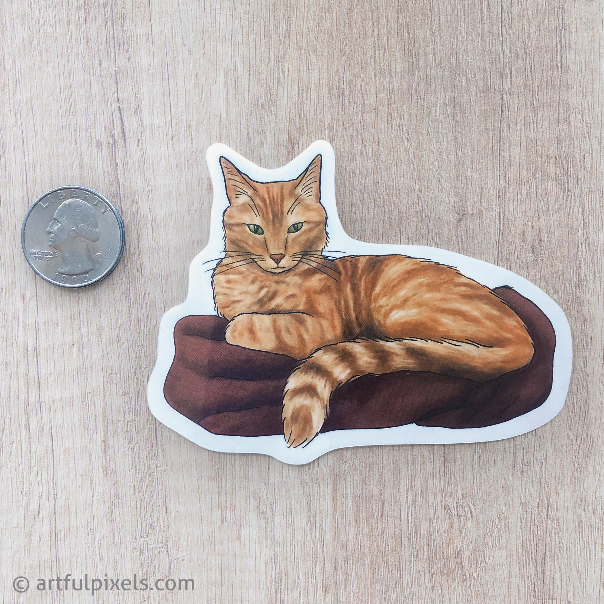 Orange Tabby Cat Sticker 3.92x3 In Ginger Cat Sticker Funny | Etsy