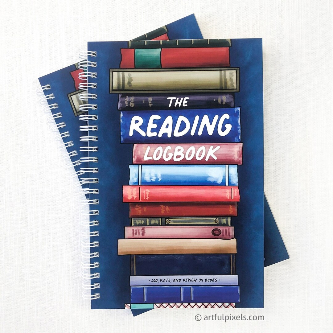 Reading Journal Book Log, Book Review Logbook, Fathers Day Gift ...