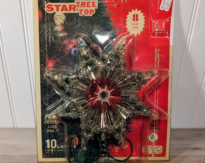 Lighted Star Christmas Tree Topper 1970s Kmart Vintage Christmas ...