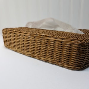Vintage Wicker Tissue Box, 1970s Bath Wicker Decor Accent - Etsy