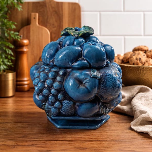 Turquoise Cookie Jar - Etsy