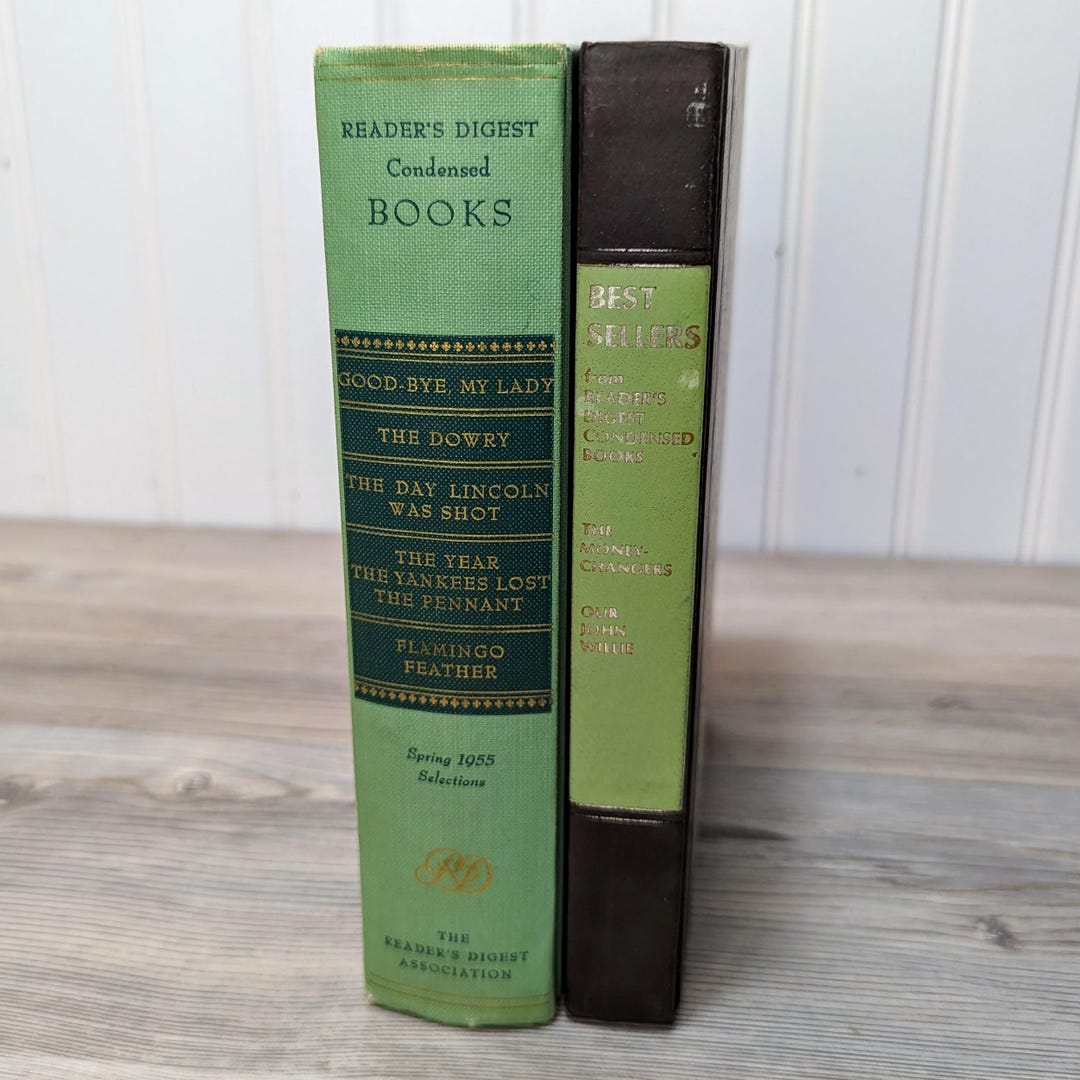 Vintage Green Books, Staging Books, Set 2, Readers Digest - Etsy