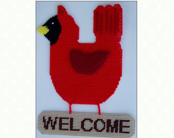 Plastic Canvas My Pal Cardinal Wall Hanging Instant (Download Now) - Etsy