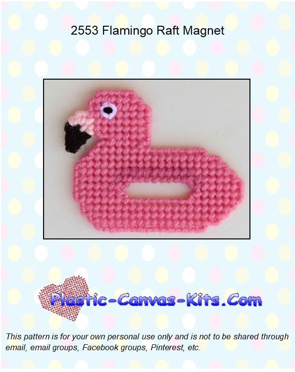 Flamingo Raft Magnet-plastic Canvas Pattern-pdf Download - Etsy