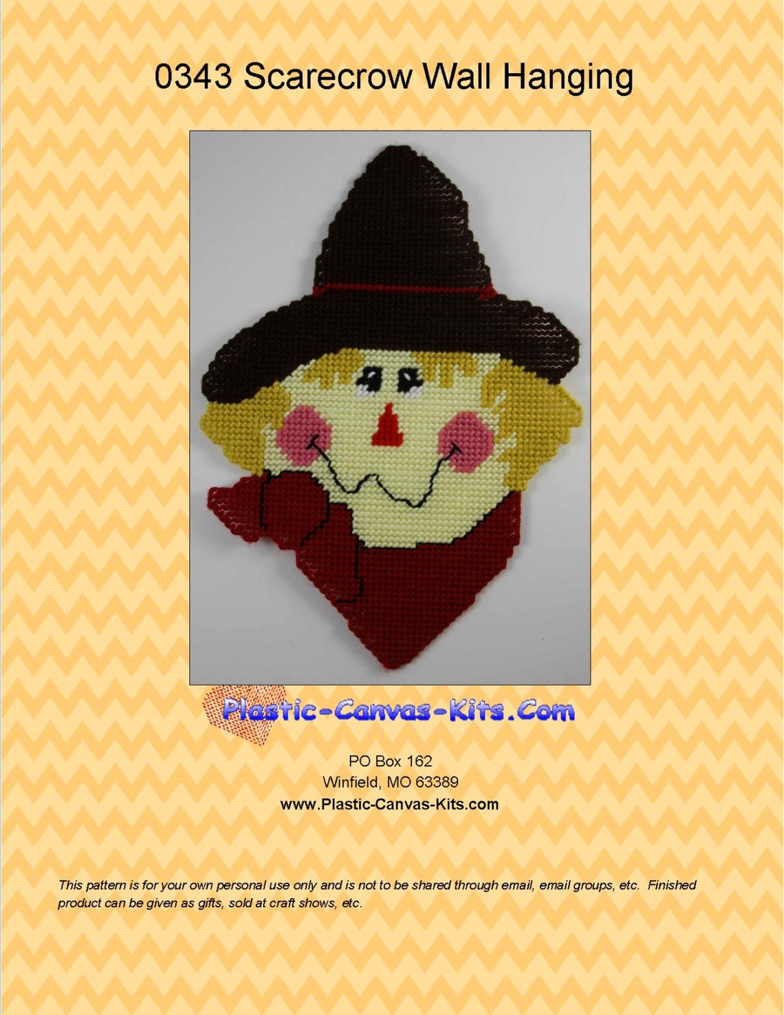 Scarecrow Wall Hanging-plastic Canvas Pattern-pdf Download | Etsy