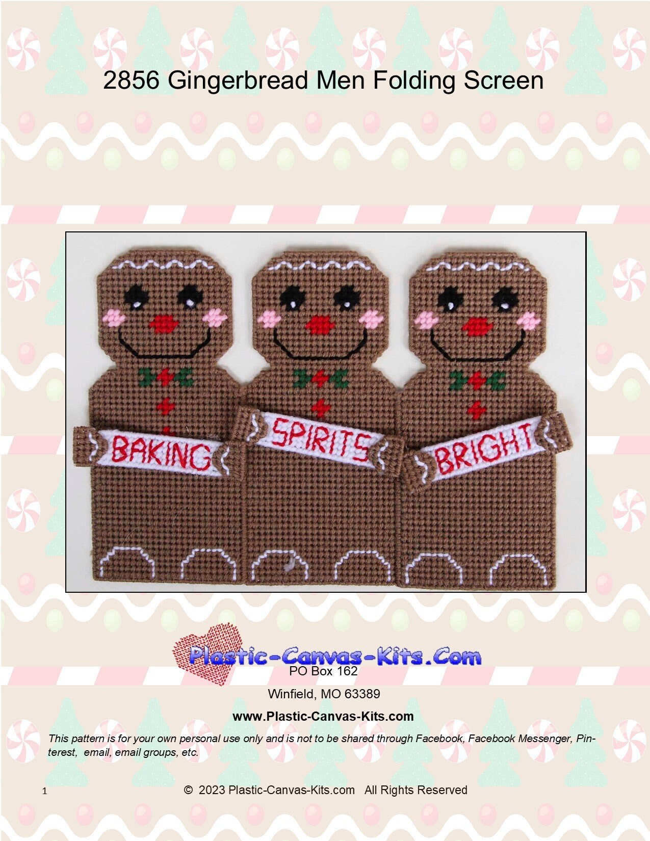Gingerbread Man Folding Screen Plastic Canvas Pattern-pdf Download - Etsy