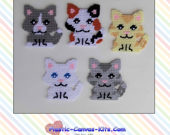 Kitty Cartoon Cat Classic Handmade Plastic Canvas Tissue Box Cover - Etsy
