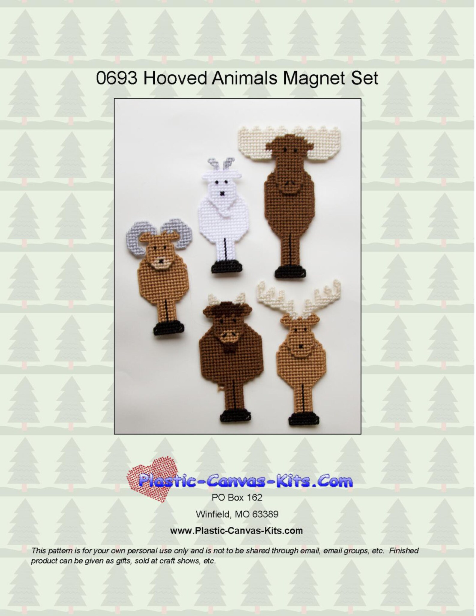 Hooved Animals Magnets-bison, Bighorn Sheep, Mountain Goat, Deer, Moose ...