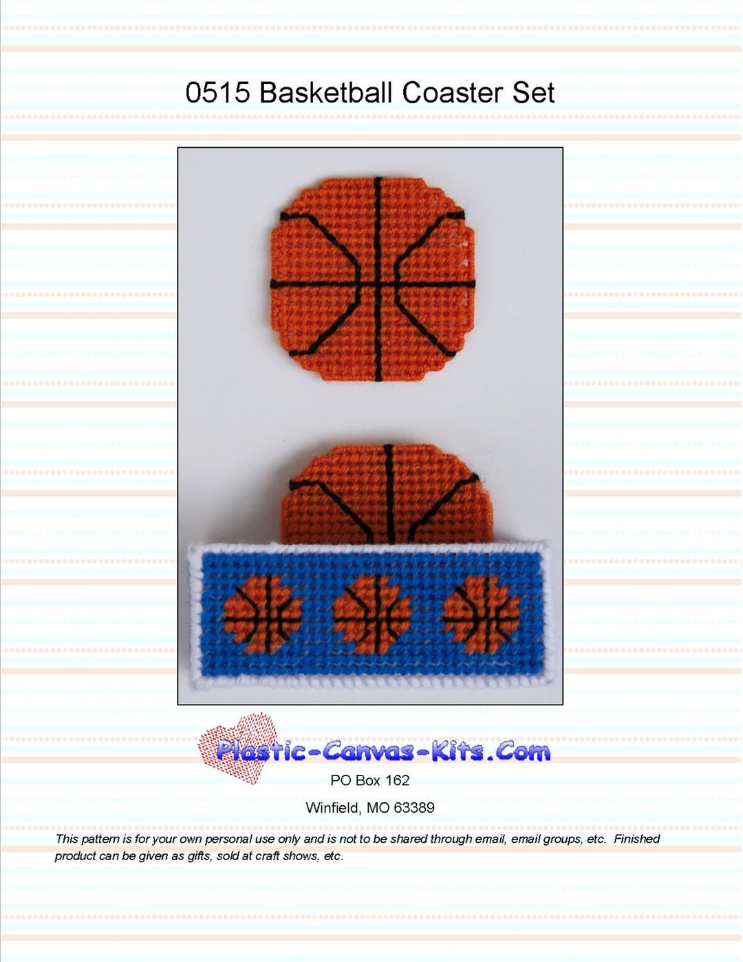 Basketball Coaster Set-plastic Canvas Pattern-pdf Download - Etsy