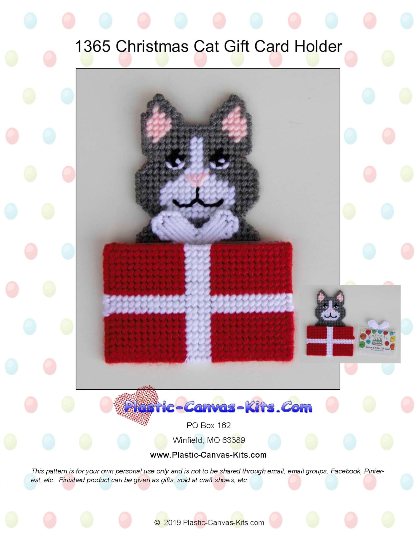Christmas Kitty Cat Gift Card Holder-pdf Download - Etsy