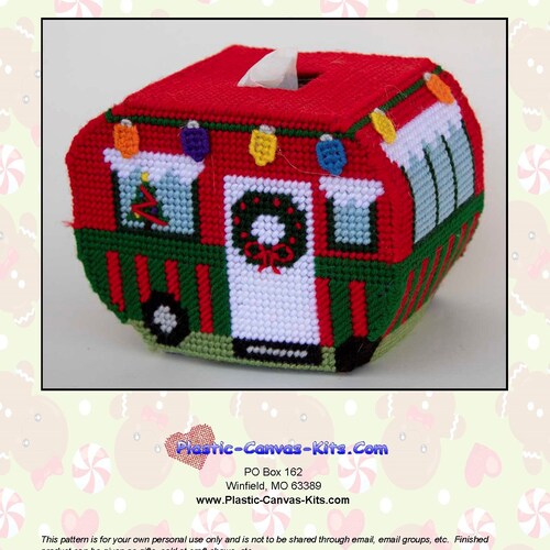 Pdf PATTERN Camper Van Tissue Box Cover for Plastic Canvas | Etsy
