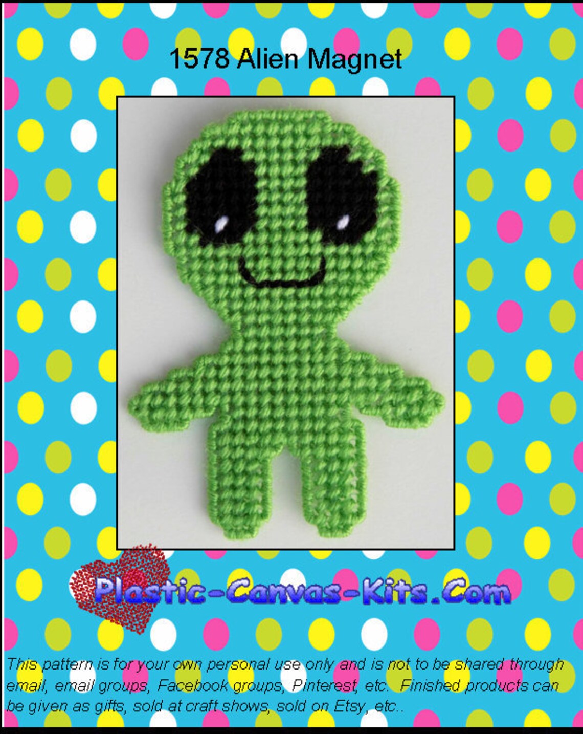 Alien Magnet-plastic Canvas Pattern-pdf Download - Etsy
