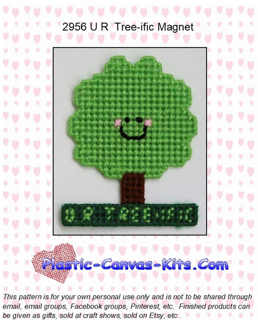U R Tree-ific Magnet-plastic Canvas Pattern-pdf Download - Etsy