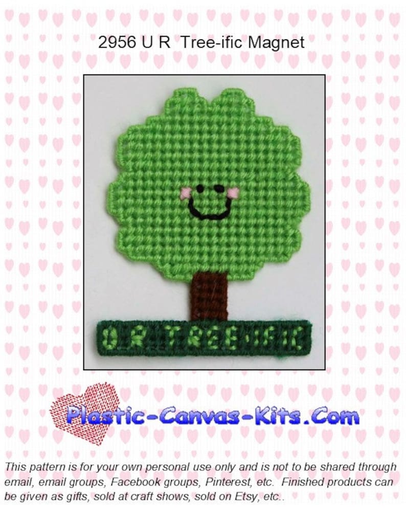U R Tree-ific Magnet-plastic Canvas Pattern-pdf Download - Etsy