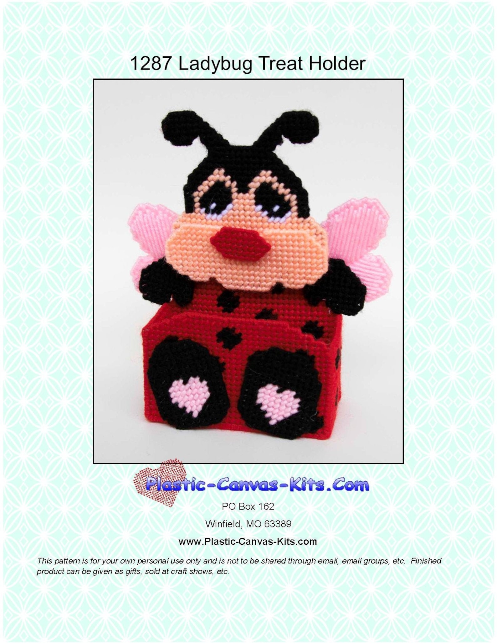 Ladybug Treat Holder-plastic Canvas Pattern-pdf Download - Etsy
