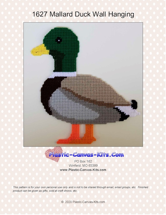 Mallard Duck Wall Hanging-plastic Canvas Pattern-pdf Download - Etsy