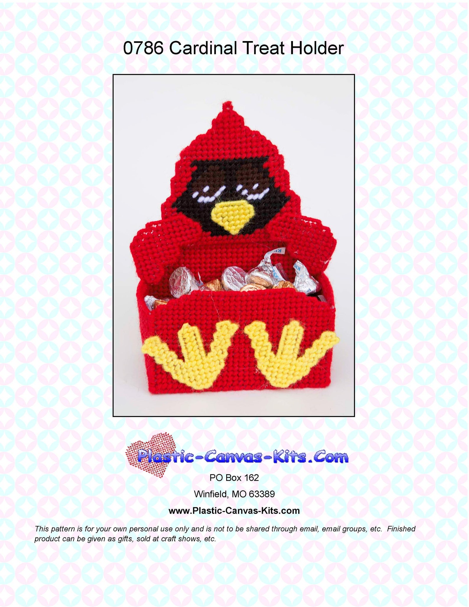 Cardinal Treat Holder-plastic Canvas Pattern-pdf Download - Etsy
