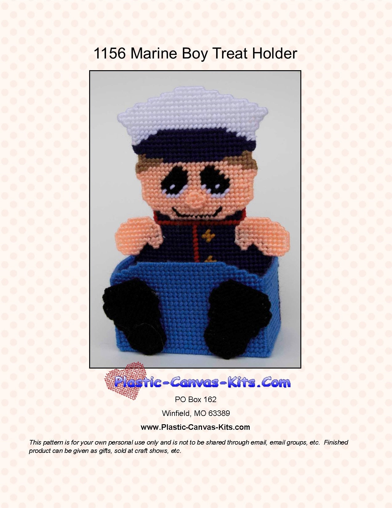 Marine Boy Treat Holder-plastic Canvas Pattern-pdf Download - Etsy