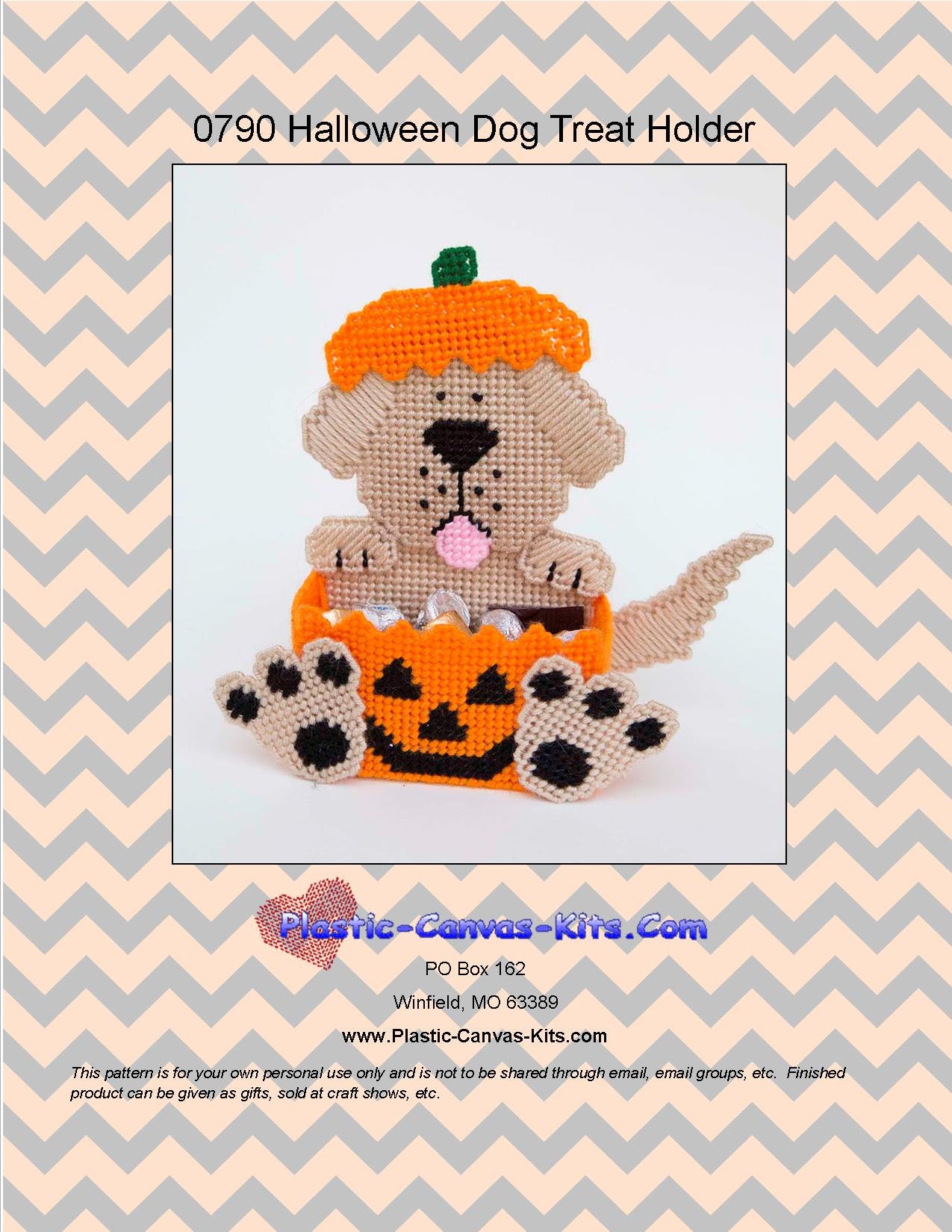 Halloween Dog and Pumpkin Treat Holder-Plastic Canvas | Etsy