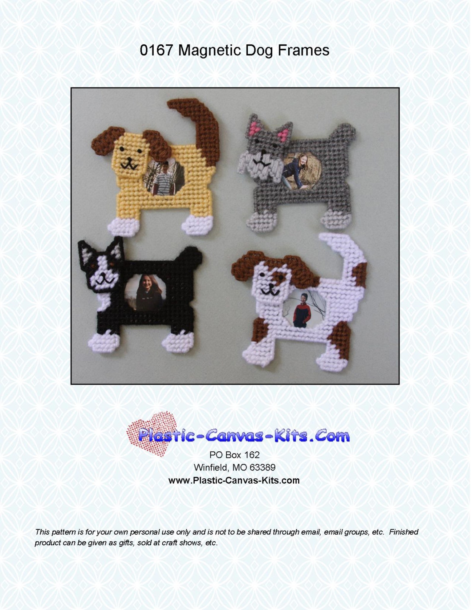 Magnetic Dog Frames-plastic Canvas Pattern-pdf Download - Etsy