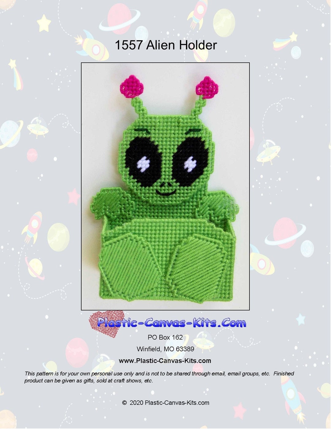 Alien Treat Holder-plastic Canvas Pattern-pdf Download - Etsy