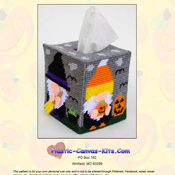 Plastic Canvas Tissue Box Covers Patterns Halloween - Etsy