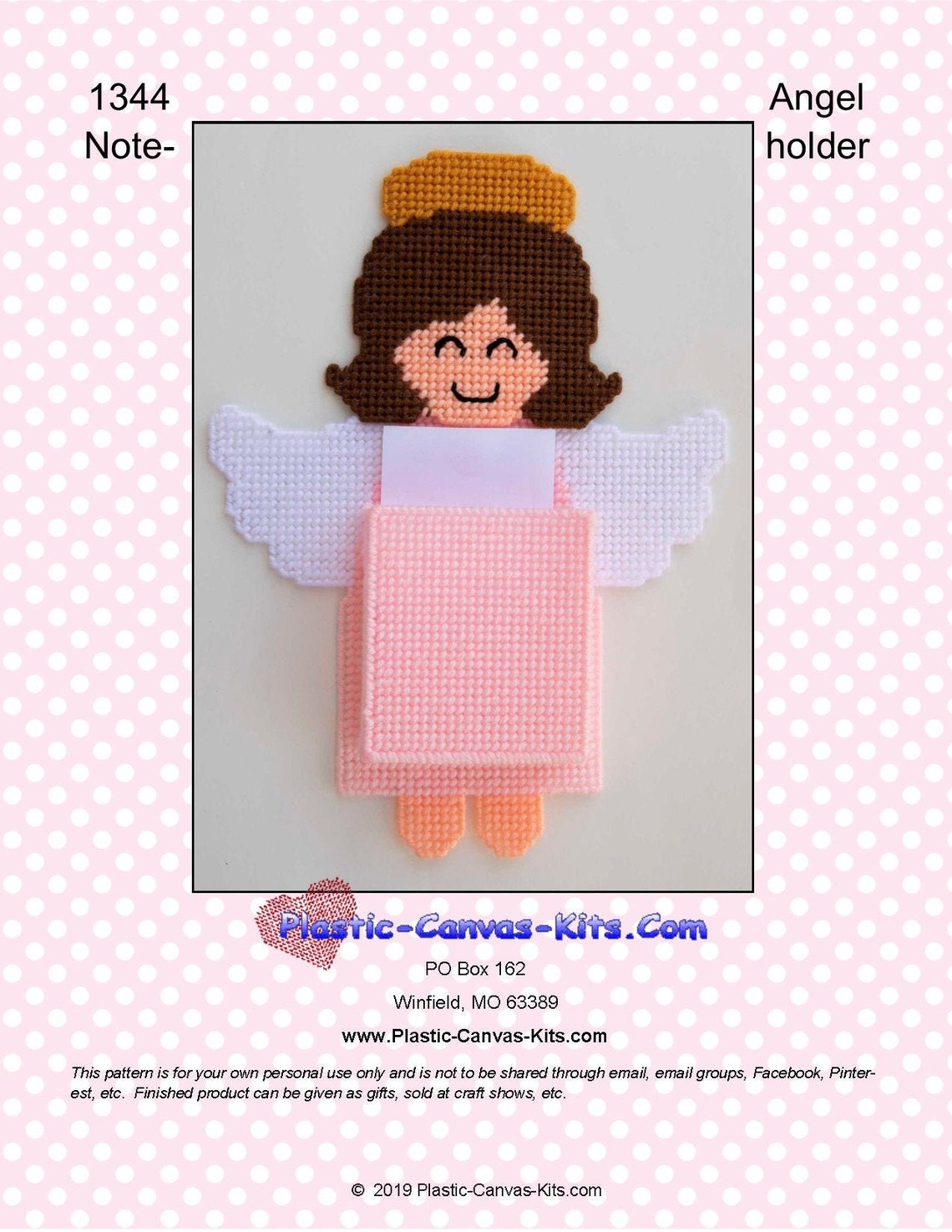 Angel Note Holder-plastic Canvas Pattern-pdf Download - Etsy