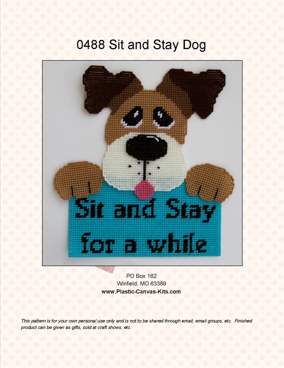 Sit and Stay for Awhile Dog Wall Hanging-plastic Canvas - Etsy