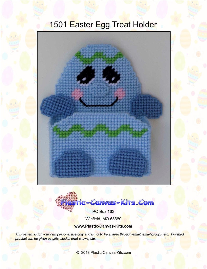 Easter Egg Treat Holder-plastic Canvas Pattern-pdf Download - Etsy UK