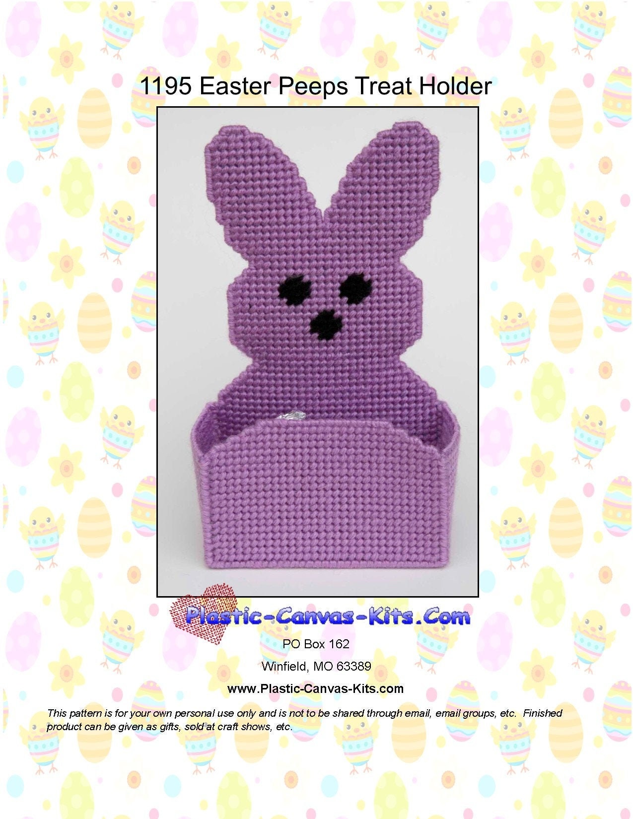 Colorful Easter Bunny Treat Holder-plastic Canvas Pattern-pdf Download ...