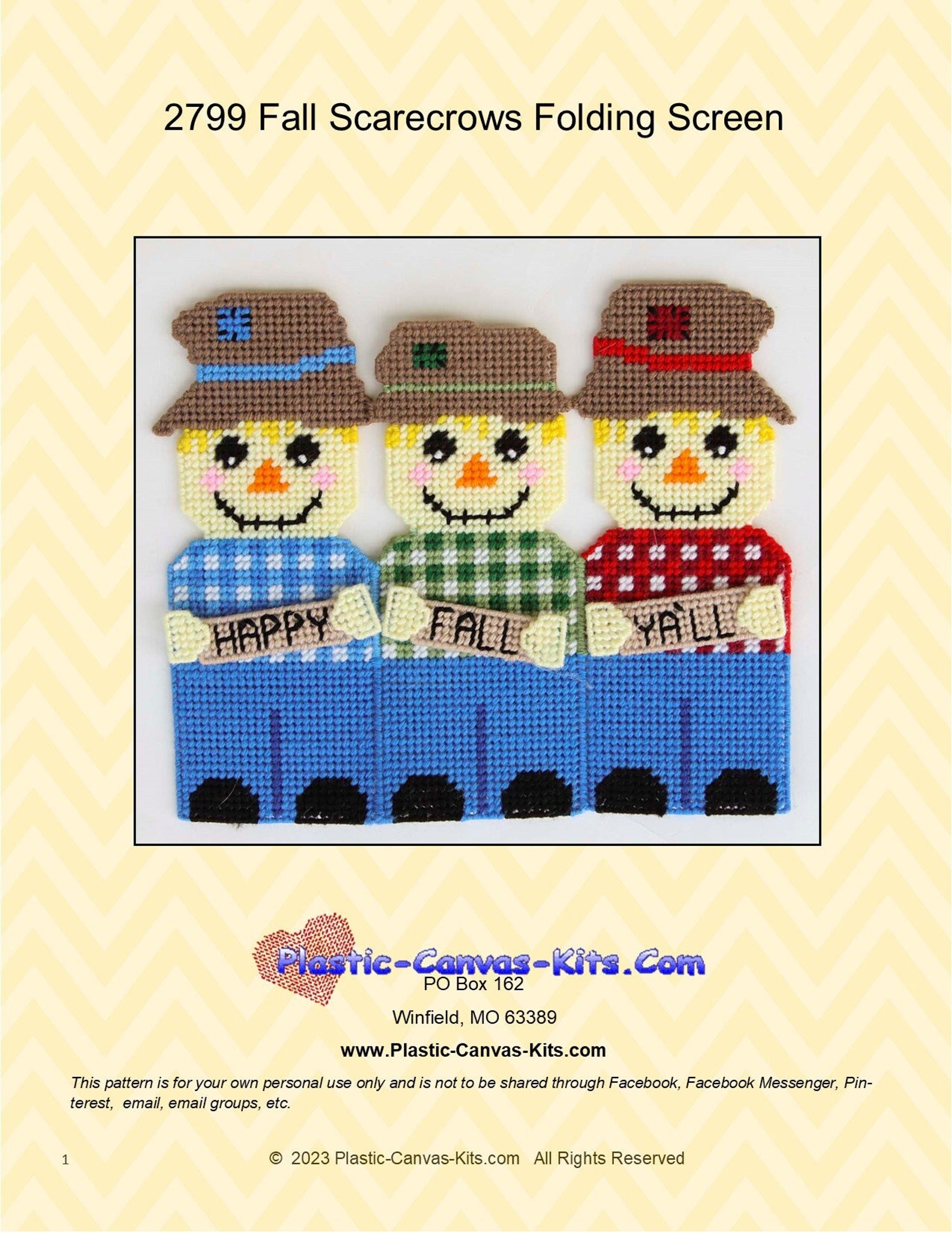 Scarecrows Folding Screen-plastic Canvas Pattern-pdf Download - Etsy
