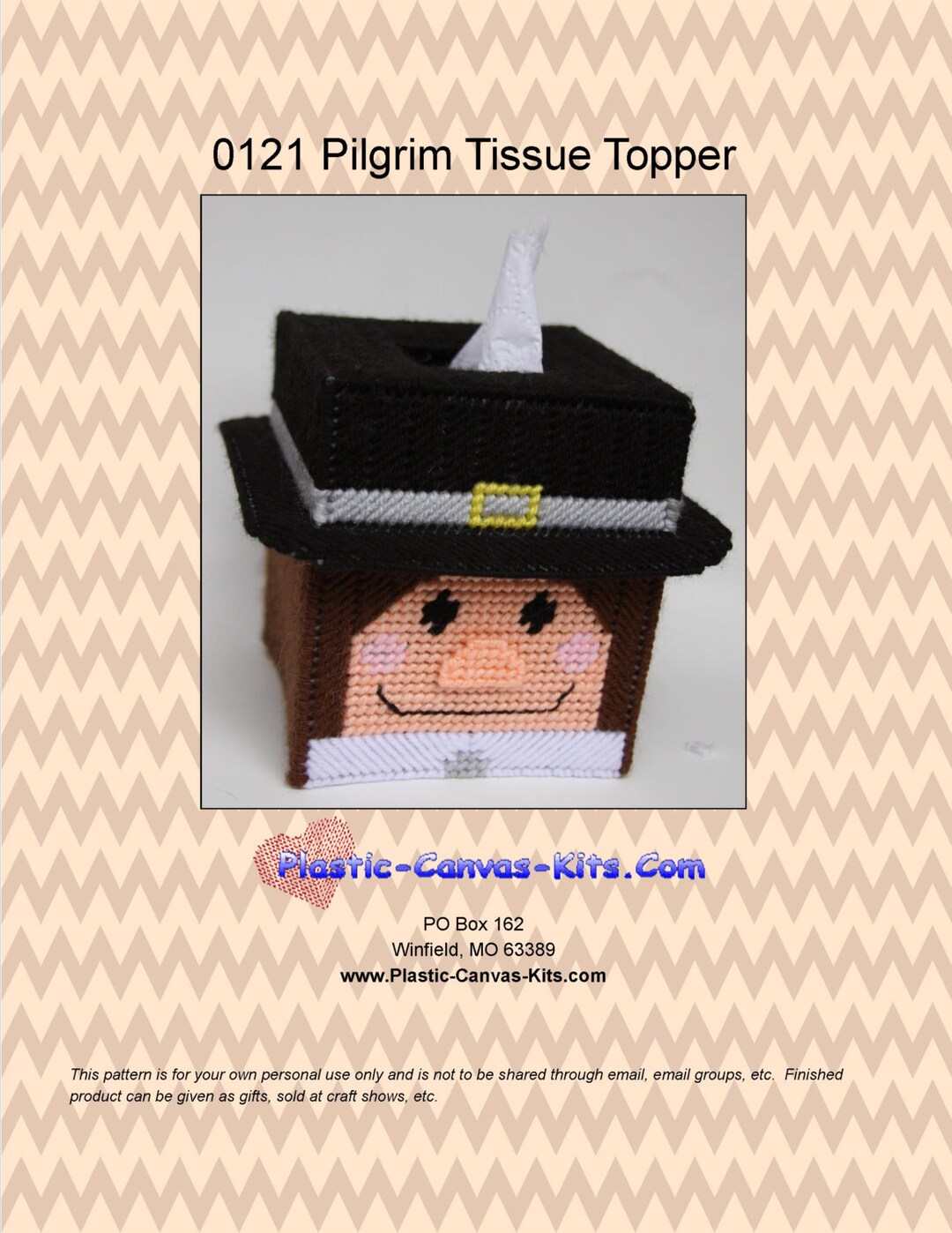 Topper de tejido de peregrino de Acción de Gracias-Patrón de lienzo de ...