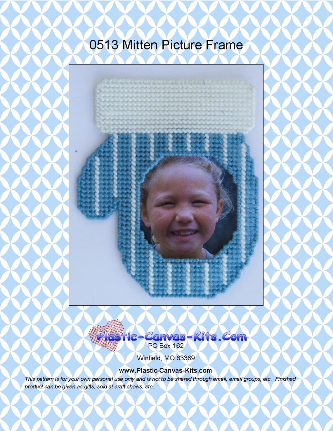 Winter Mitten Picture Frame-plastic Canvas Pattern-pdf Download - Etsy