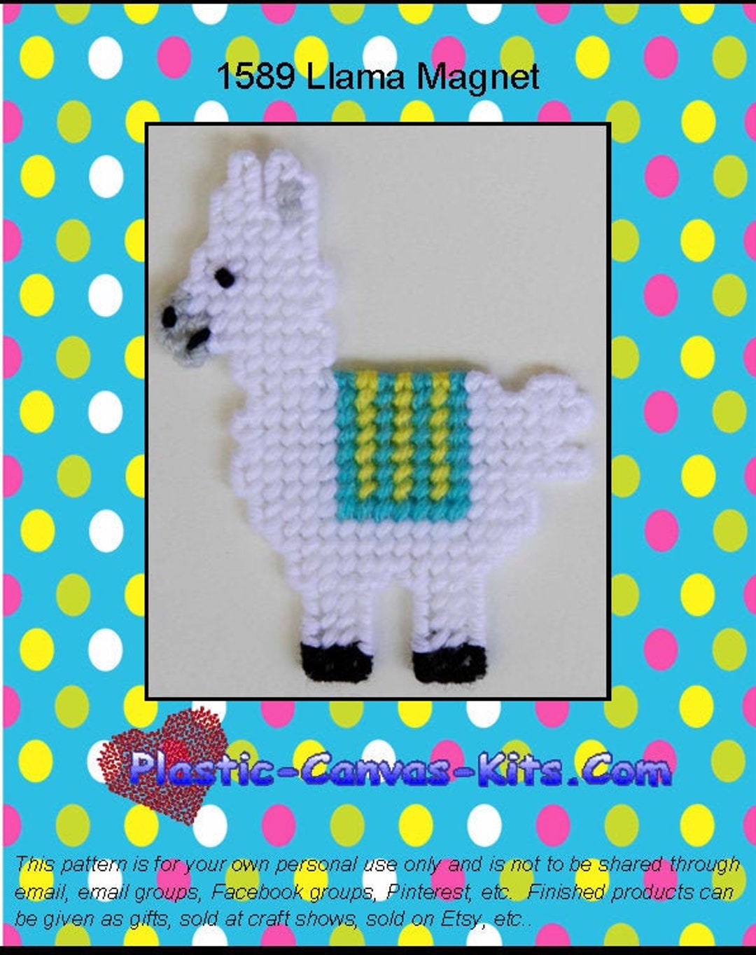 Llama Magnet-plastic Canvas Pattern-pdf Download - Etsy