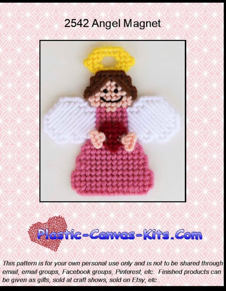 Angel Magnet-plastic Canvas Pattern-pdf Download - Etsy