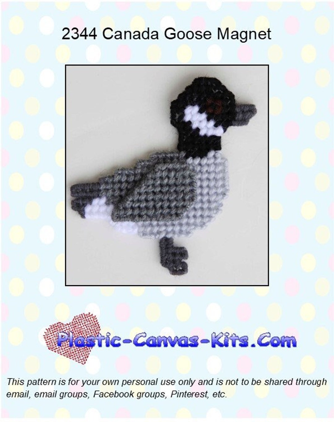 Canada Goose Magnet-plastic Canvas Pattern-pdf Download - Etsy
