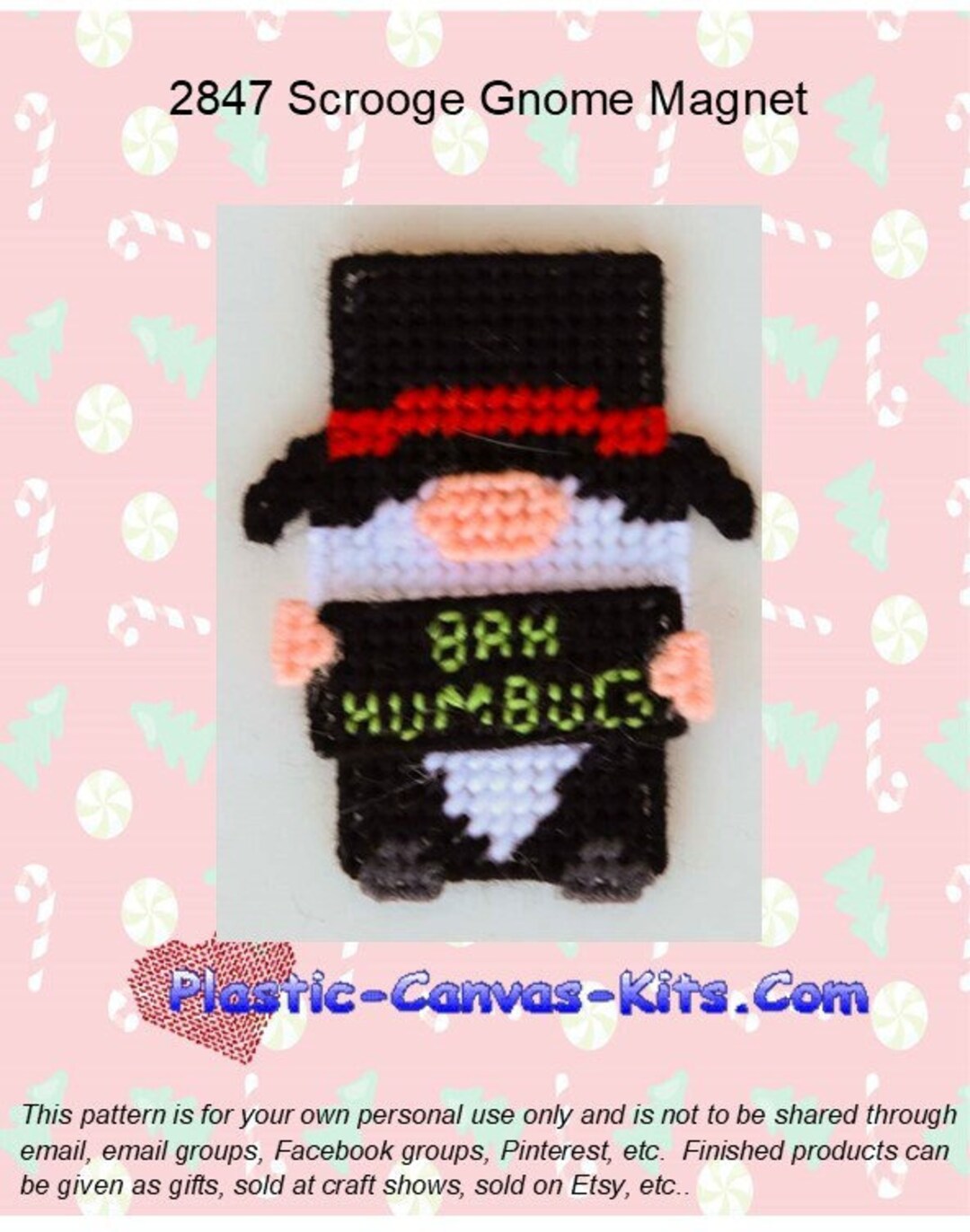Scrooge Gnome Magnet-plastic Canvas Pattern-pdf Download - Etsy