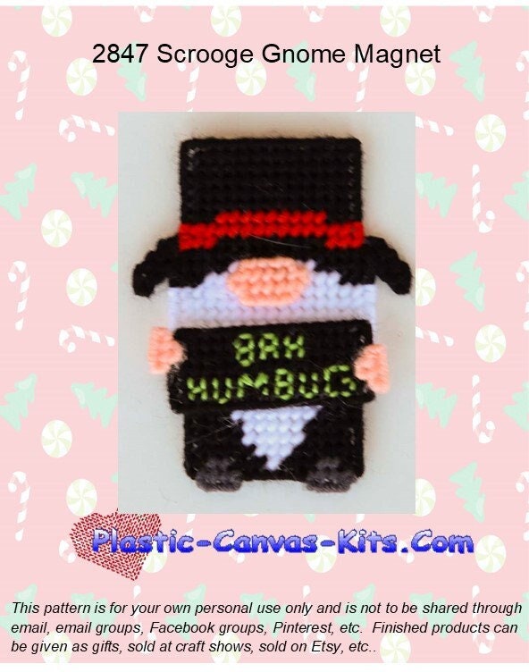 Scrooge Gnome Magnet-plastic Canvas Pattern-pdf Download - Etsy