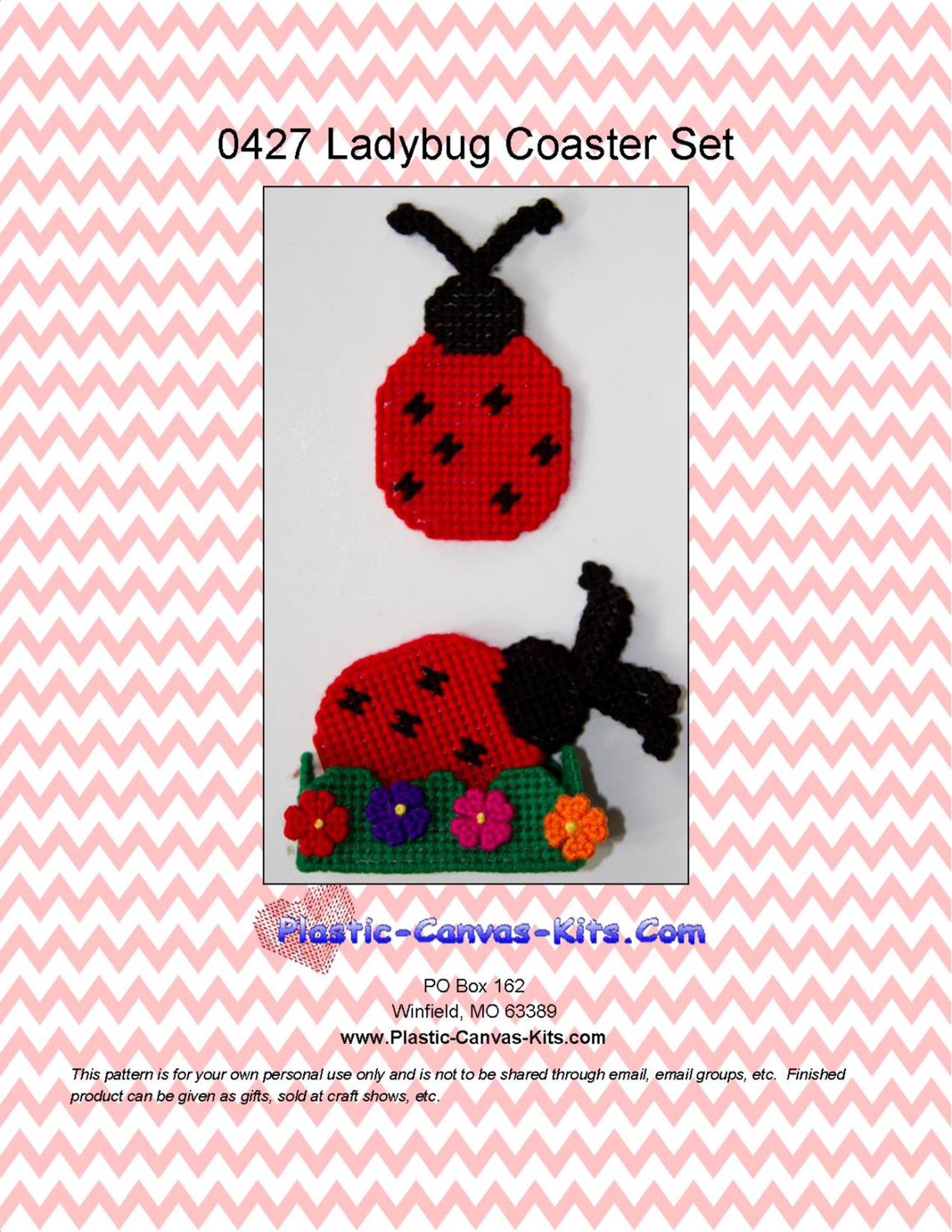 Ladybug Coaster Set-plastic Canvas Pattern-pdf Download - Etsy