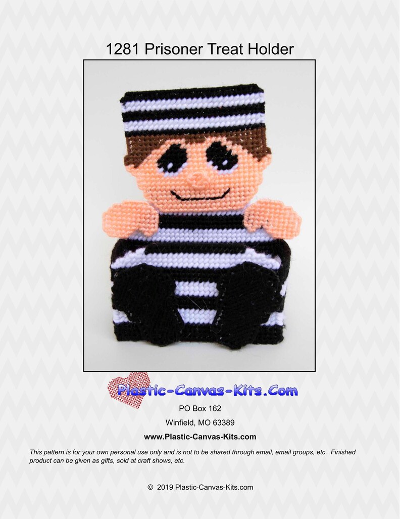 Prisoner/criminal Treat Holder-plastic Canvas Pattern-pdf Download - Etsy