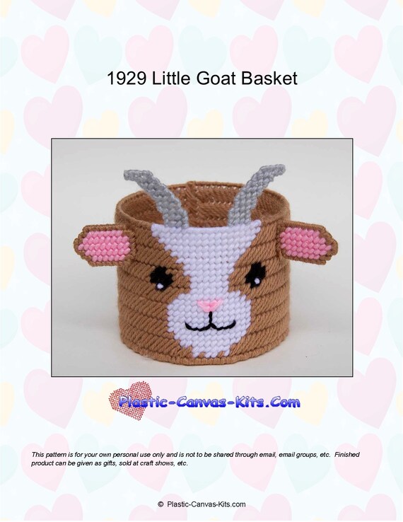 Little Goat Basket-plastic Canvas Pattern-pdf Download | Etsy