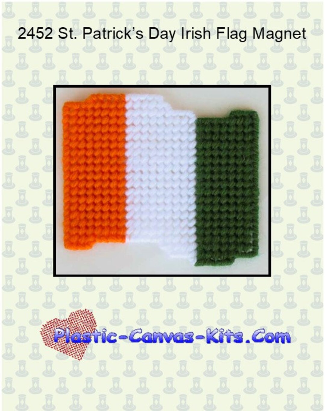 St. Patrick's Day Irish Flag Magnet-plastic Canvas Pattern-pdf Download ...