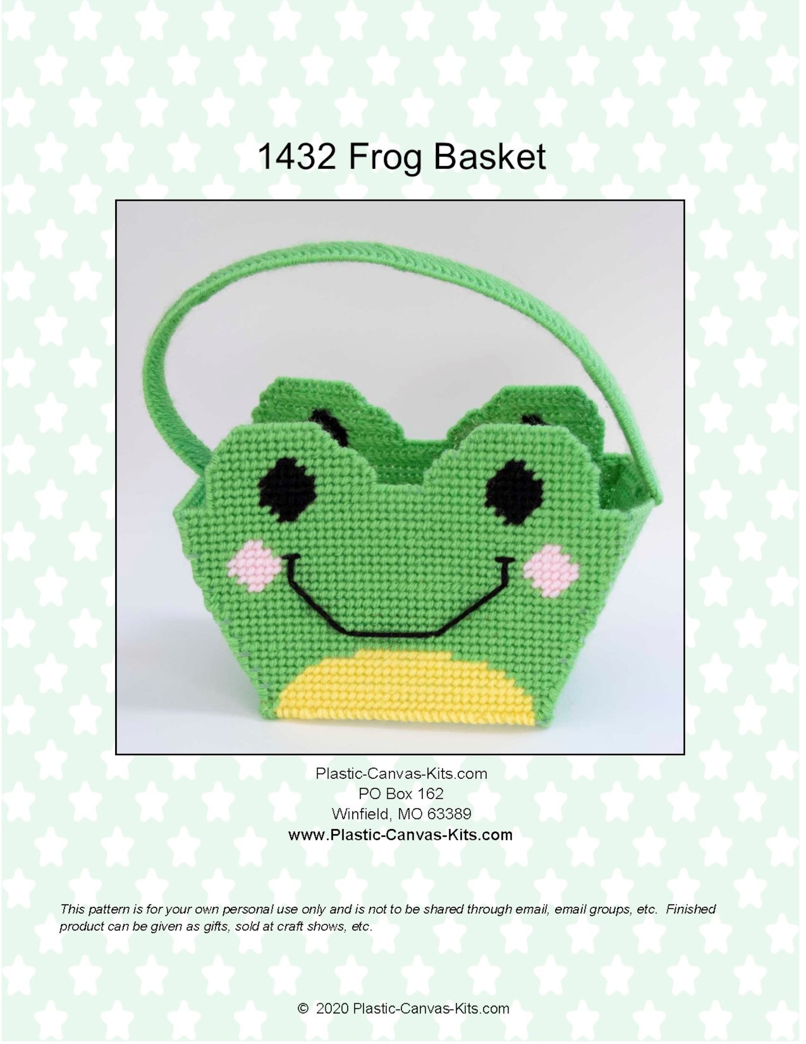 Frog Basket Easter Summer-plastic Canvas Pattern-pdf Download - Etsy