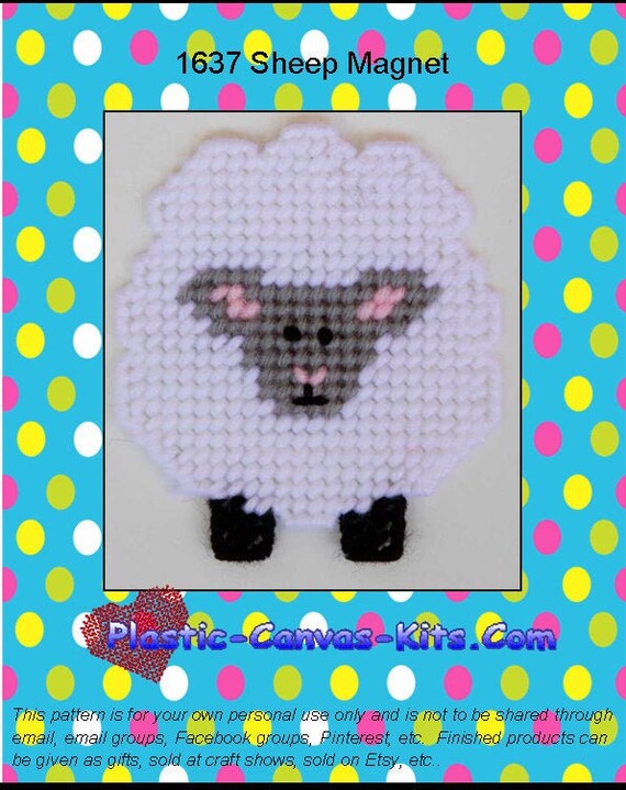 Sheep Magnet-plastic Canvas Pattern-pdf Download | Etsy